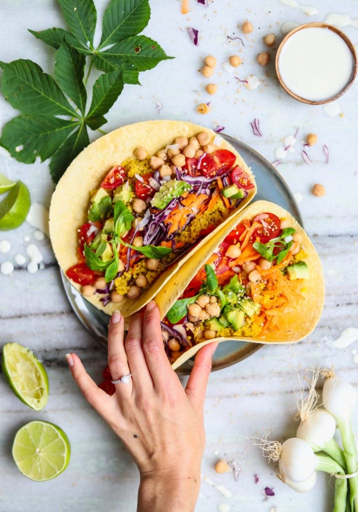 Vegan Rainbow Tacos | Easy Vegan Tacos Recipe | Two Spoons