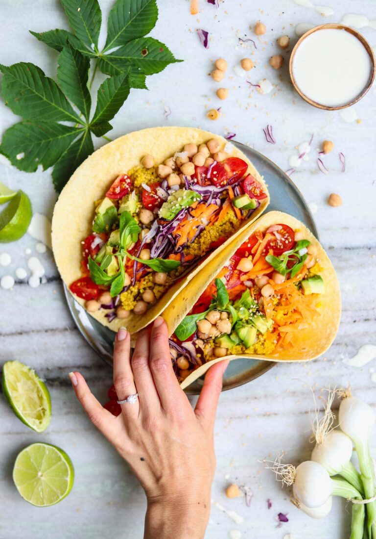 Vegan Rainbow Tacos | Easy Vegan Tacos Recipe | Two Spoons