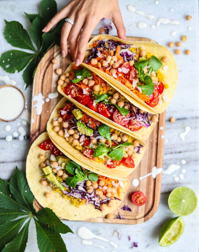 Vegan Rainbow Tacos | Easy Vegan Tacos Recipe | Two Spoons