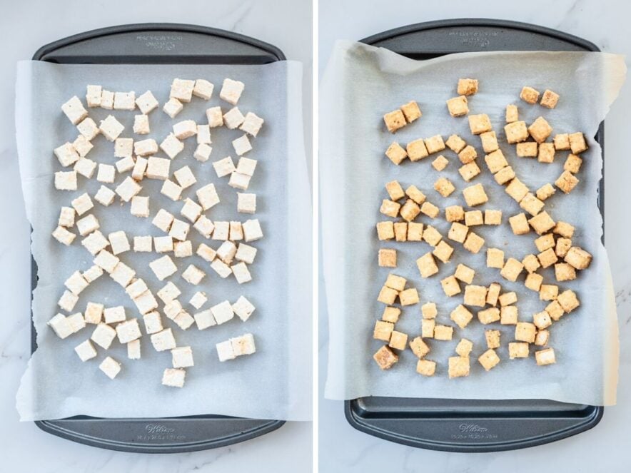 30-Minute Crispy Oven-Baked Tofu - Two Spoons