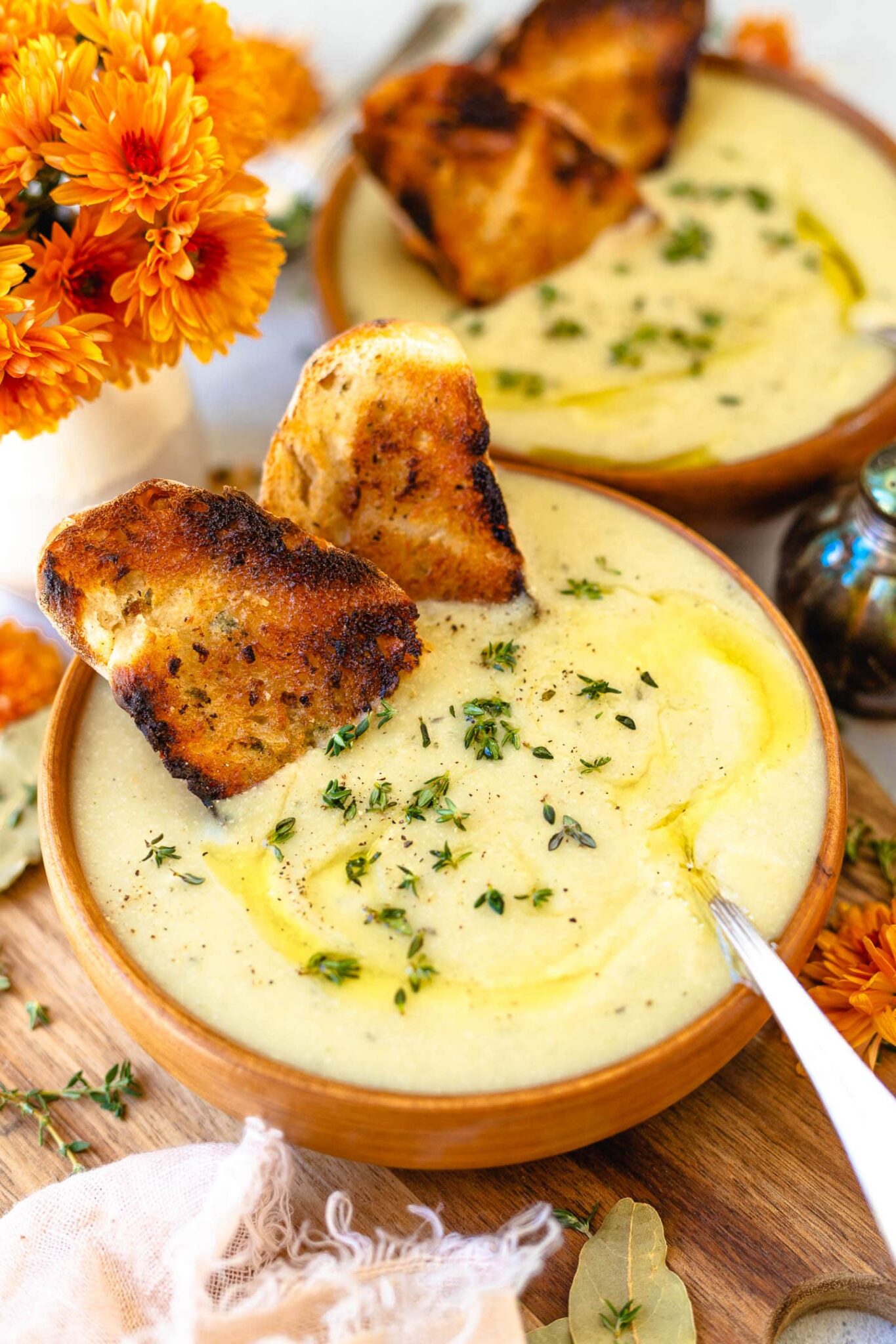 Vegan Potato Leek Soup Recipe - Two Spoons