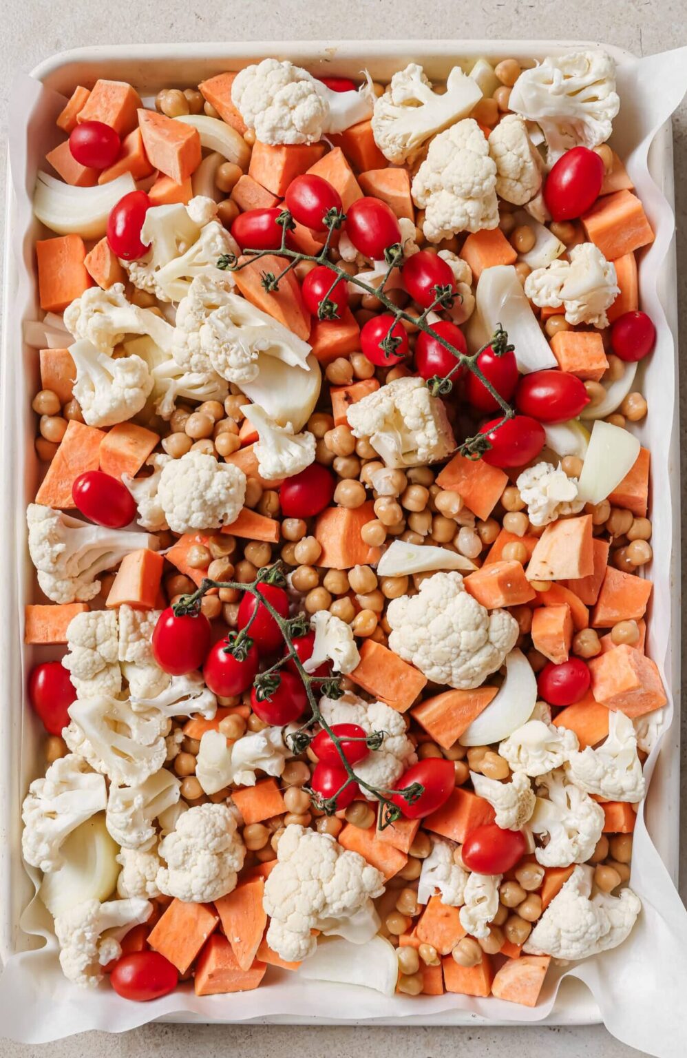 30-Minute Spiced Roasted Sheet-Pan Vegetables with Chickpeas - Two Spoons