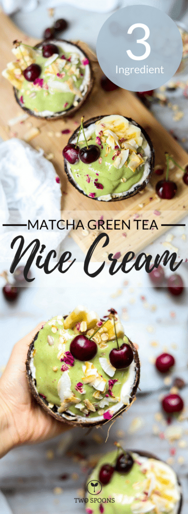 Easy Matcha Nice Cream - Two Spoons