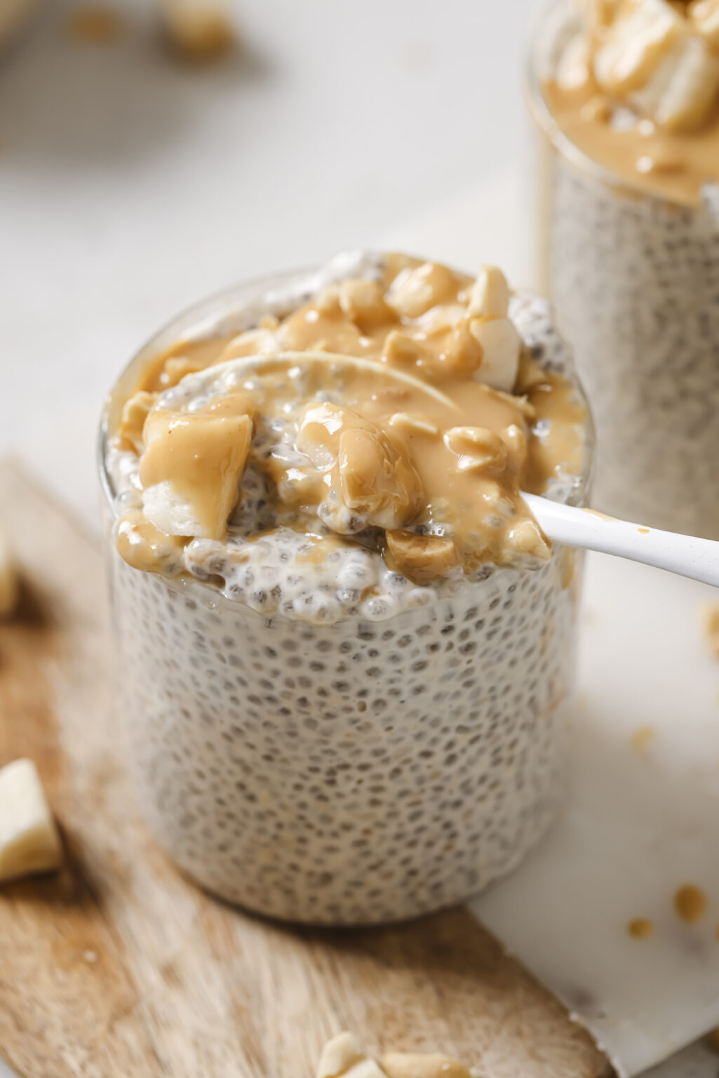 4-Ingredient Creamy Peanut Butter Chia Pudding - Two Spoons