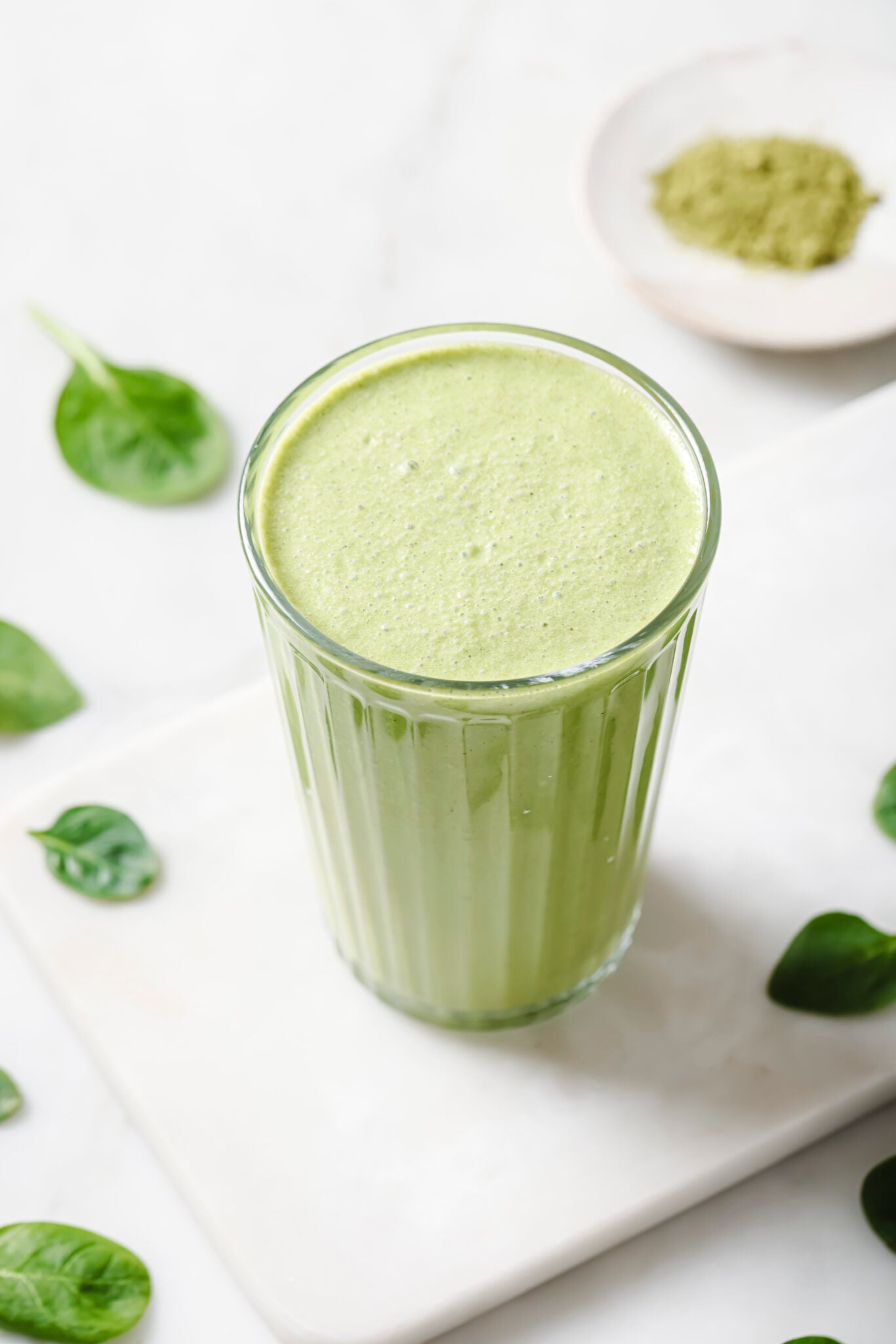 3-Minute Creamy Matcha Green Tea Banana Smoothie - Two Spoons